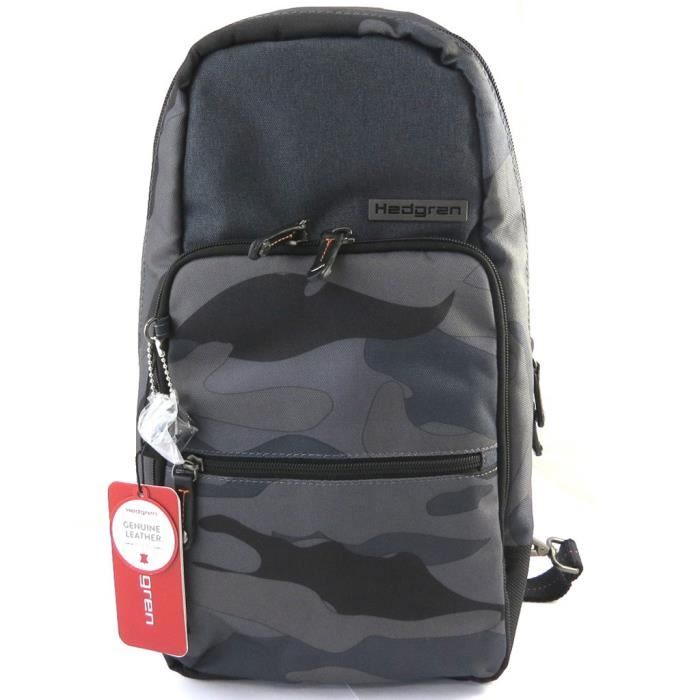 Hedgren [M4836] - Sac à dos monobretelle "Hedgren" gris camouflage ...