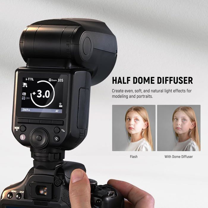 NEEWER Z2-N Flash Speedlite TTL Tête Ronde 76W HSS 1/8000s Compatible ...