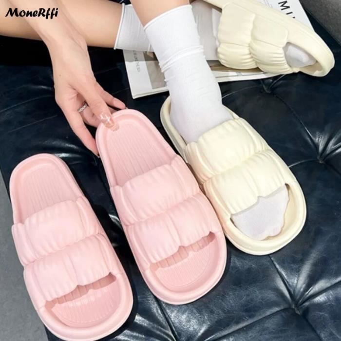 Chausson-pantoufle,Pantoufles nuage pour femmes et hommes,de plage d ...