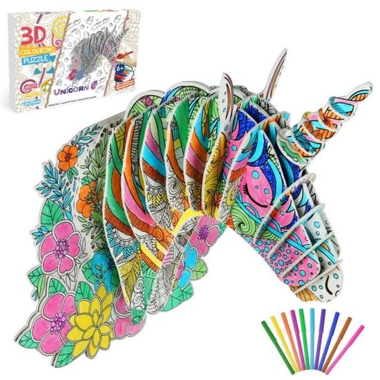 Puzzle à Colorier 3D , Jouet Fille 8 9 10 11 12 Ans, Loisirs créatifs ...
