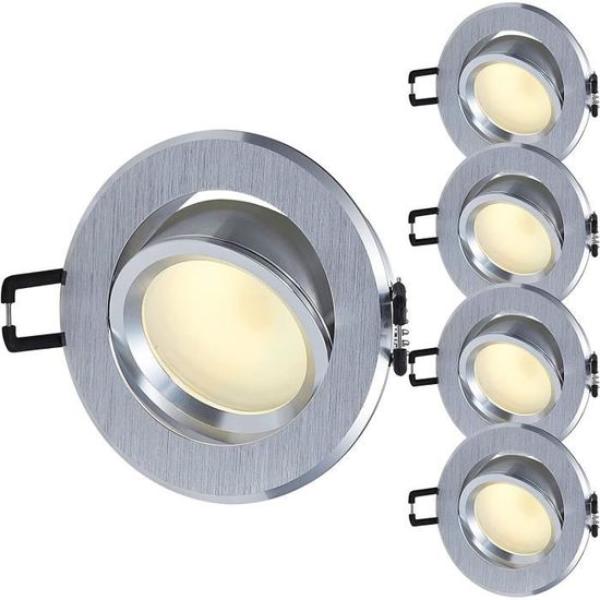Spot LED encastrable ultra plat avec module GU10 I 230 V 5 W I ...