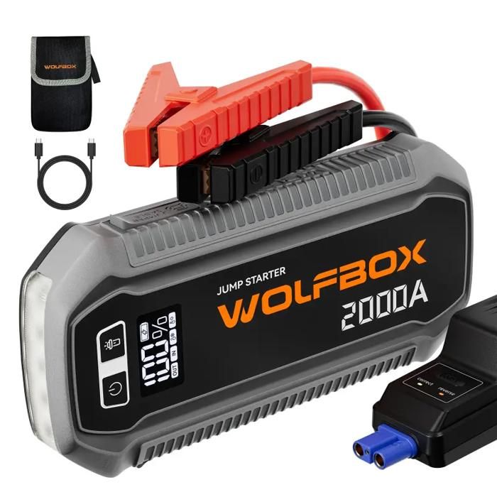 Booster de batterie voiture 2000A WOLFBOX Démarreur Portable 12V ...