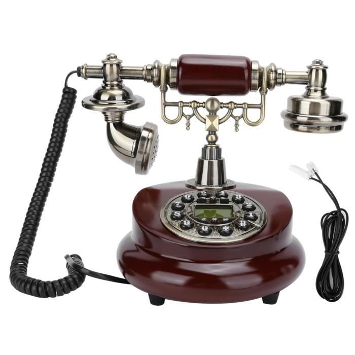 Téléphone vintage,rétro écran LCD téléphone bureau téléphone analogique ...