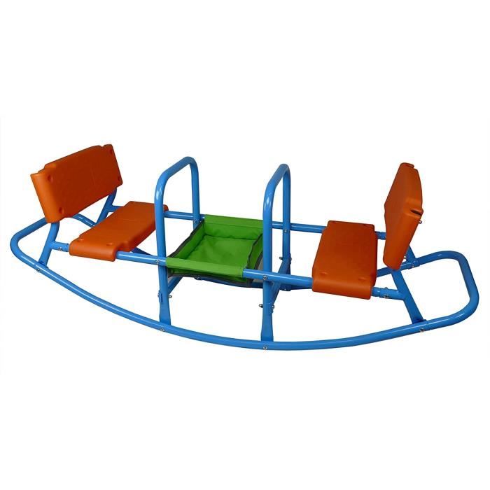 Balançoire à Bascule pour Enfants en métal Jeu Plein air Jardin[405 ...