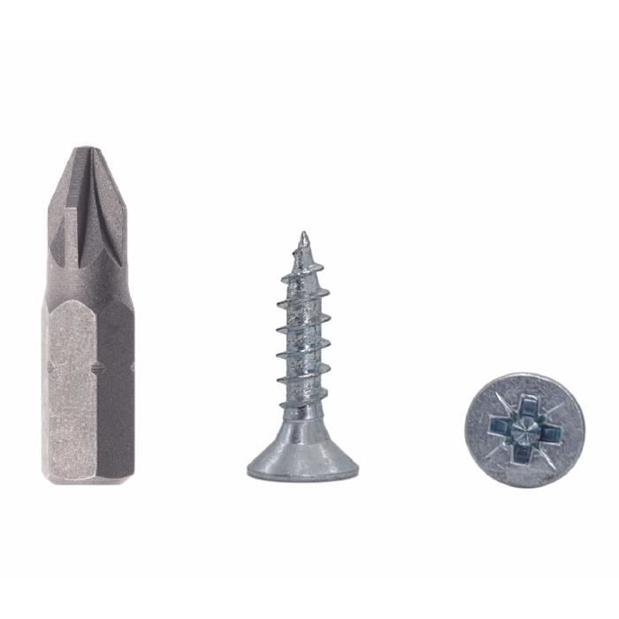 Lot De 100 Vis À Bois En Acier Zingué 4,5 X 20 Mm, Vis À Panneaux D ...