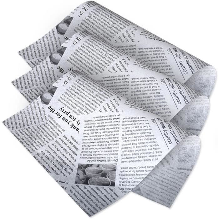 100 feuilles 25 x 25 cm papier d'emballage alimentaire, papier ...