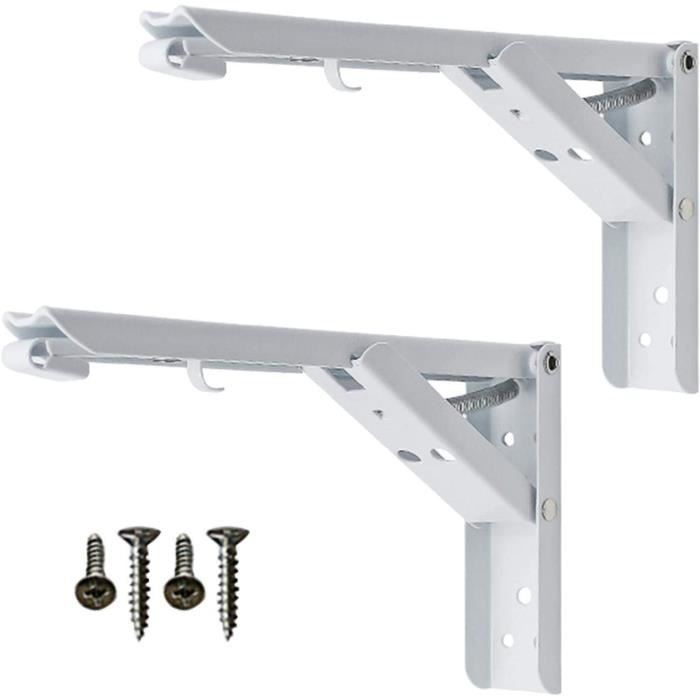 AJW-Support d'étagère pliable équerre pliable triangulaire support ...