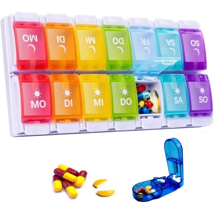 Boîte à comprimés 7 jours le matin soir, boîte à médicaments 7 jours ...