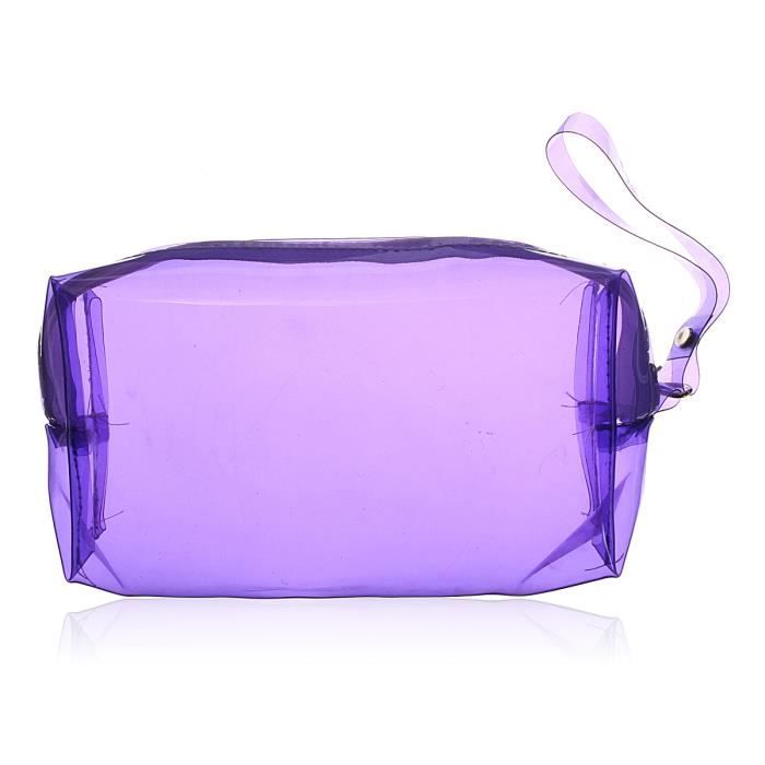 Trousse Maquillage Transparent Voyage Sac Rangement Violet - Cdiscount ...
