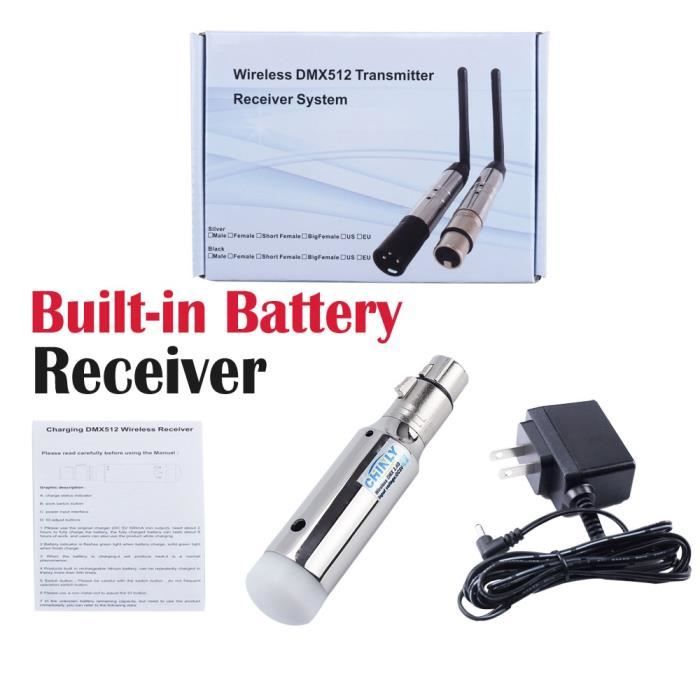 Receiver (battery) - Émetteur Sans Fil Dmx512 2.4g, Récepteur De ...