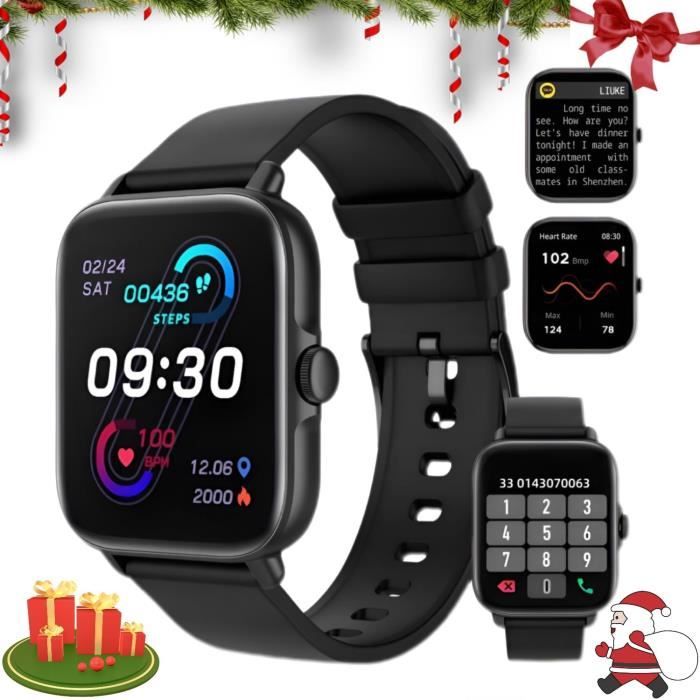 Montre De Sport Intelligente,Avec Bluetooth Appel-Podomètre-Fréquence ...