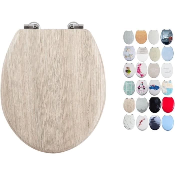 Abattant Wc Mdf Effet Bois- Charnières Inox[u1639] - Cdiscount Bricolage