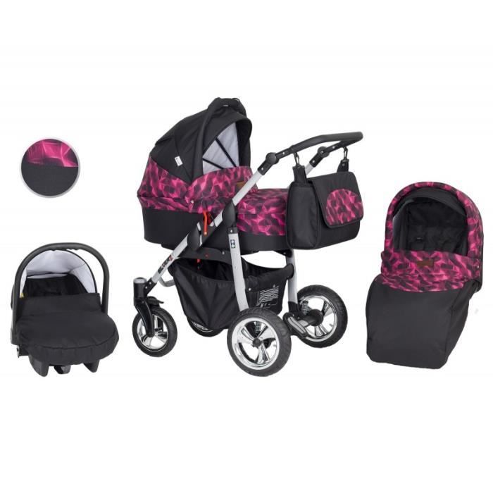 Poussette combiné trio 3 en 1 SILVER avec nacelle siège auto et ...