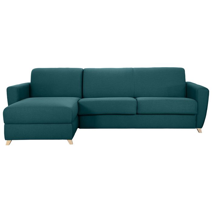 Canap D Angle Convertible Bleu Canard