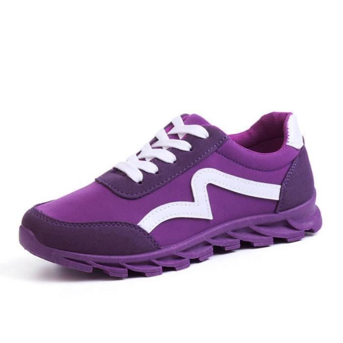 Chaussures femmes Femmes Sneaker chaussures cas... violet - Cdiscount ...