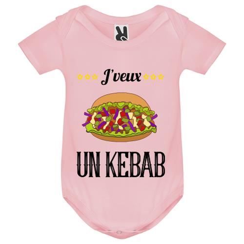 Body bébé rose jveux un kebab Bébé Fille Blanc - Cdiscount Prêt-à-Porter