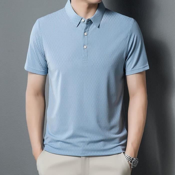 Polo Homme Manches Courtes Col polo Couleur Unie Casual Fashion Eté ...
