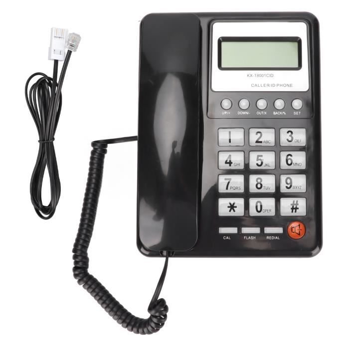 Omabeta Téléphone de l'hôtel KXT8001CID Téléphone Filaire Classique FSK DTMF Ligne Fixe du ...