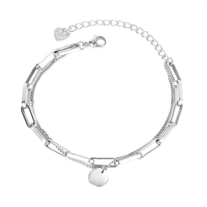 ORGANGONFAND niche design smiley face titane acier dames et filles ...