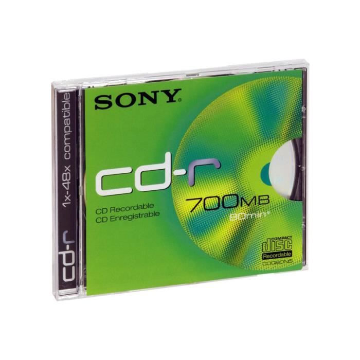Sony CDQ-80ND CD-R 700 Mo (80 min) 48x boîtier CD ( VENDUE A L UNITEE ...