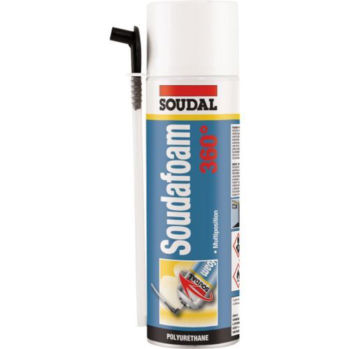 Mousse polyuréthane - SOUDAL - Soudafoam 360° - 510ml - Isolation ...