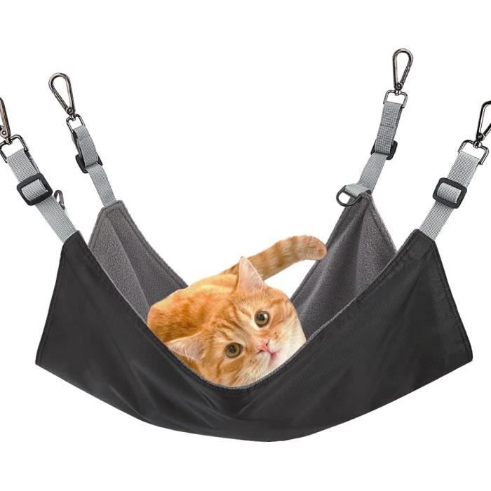 Hamac Lit pour Chat avec Sangles Réglables et Crochets pour Petits ...