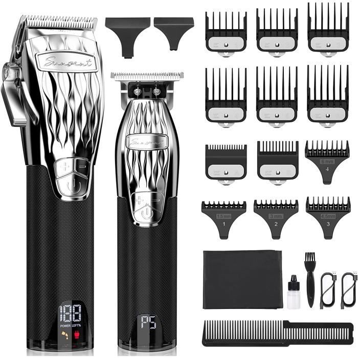 Ensemble de Tondeuse à Cheveux Professionnelle pour Homme, Kit de Tondeuse Cheveux et Tondeuse à ...
