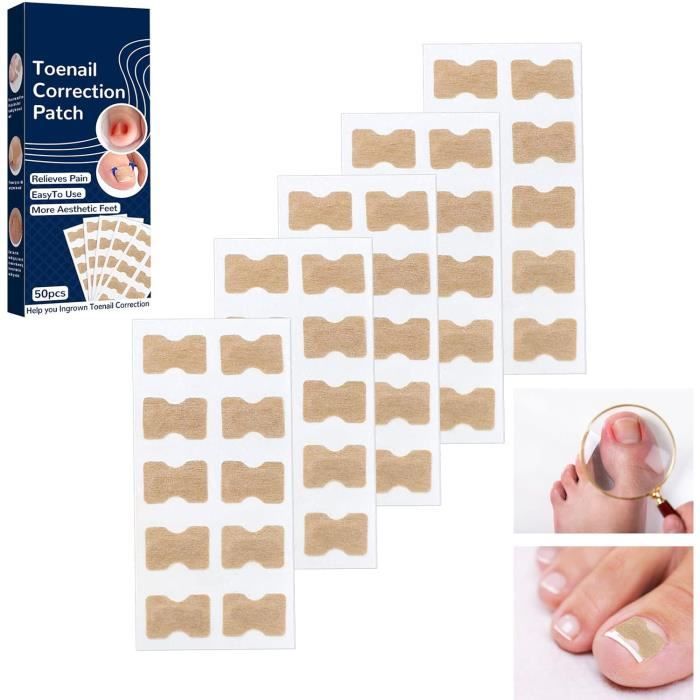 Patchs Correcteurs pour Ongles d'Orteil - TRAHOO - Lot de 50 ...