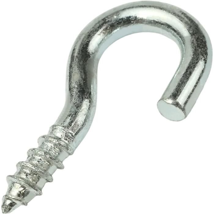 C57969 - Lot De 25 Crochets Pitons Coudés À Visser Ø3X10 Mm En Forme C ...