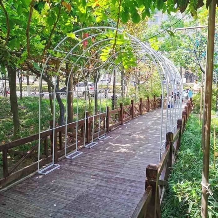 Arche De JardinArceau Pour Plantes GrimpantesArcade En Métal Blanc ...