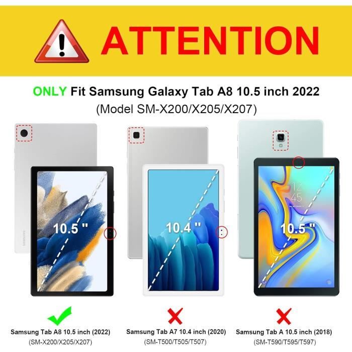 Coque Pour Tablette Samsung Galaxy Tab A8 2021 10.5"(Sm-X200-Sm-X205-Sm ...