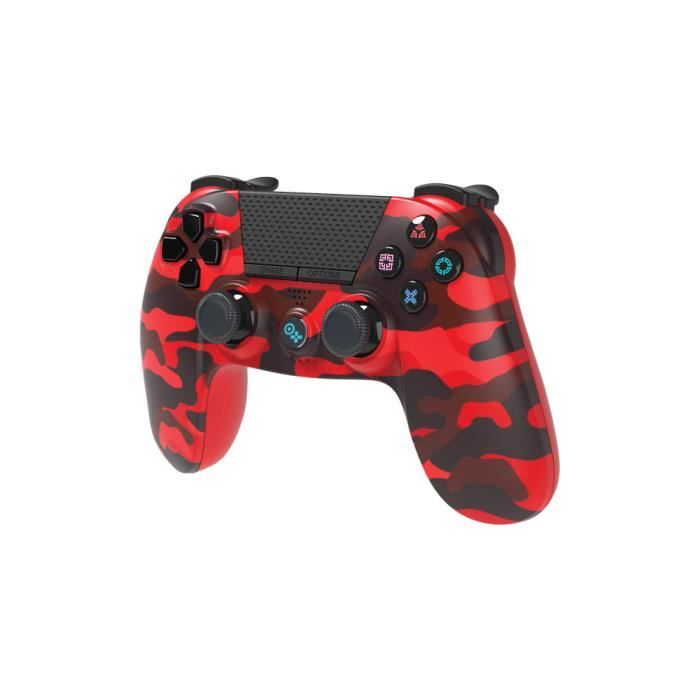 Pack Manette PS4 Manette Bluetooth URBAN Camouflage rouge 3.5 JACK ...