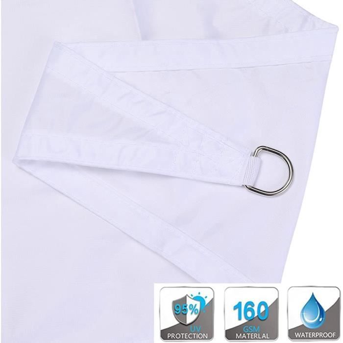 HAIFEI Voiles D'ombrage Rectangulaire,Auvent Imperméable UV,Protection ...