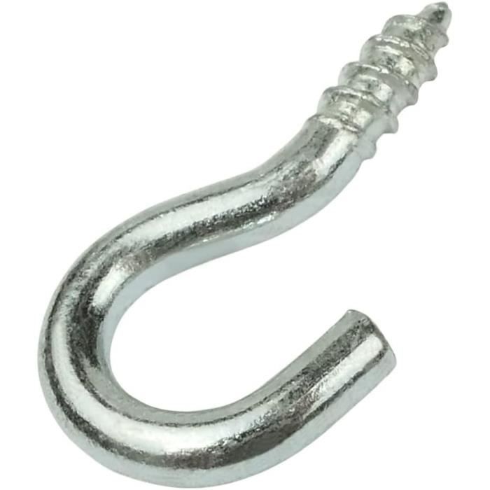 C57969 - Lot De 25 Crochets Pitons Coudés À Visser Ø3X10 Mm En Forme C ...
