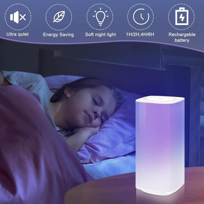 21 Couleurs Rgb Lampe Led Nuit, Portable Télécommande Lampes De Chevet Avec 3 Modes Fonction De ...