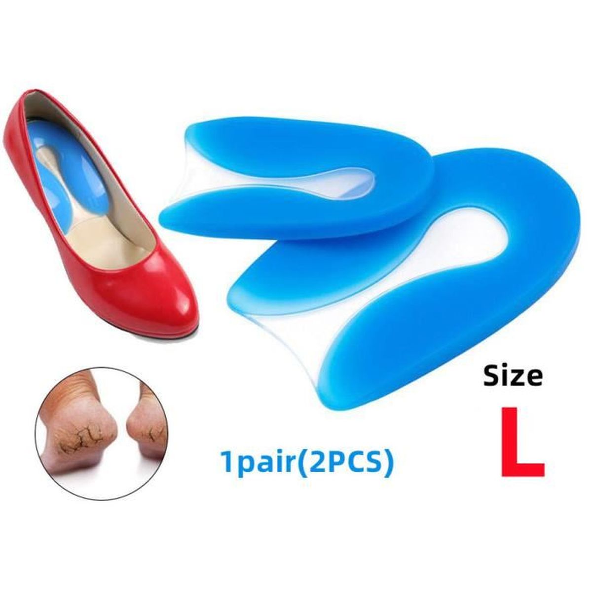 Talonnette,Protège Talon en Gel,Semelle Orthopédique,Coussinet Anti ...