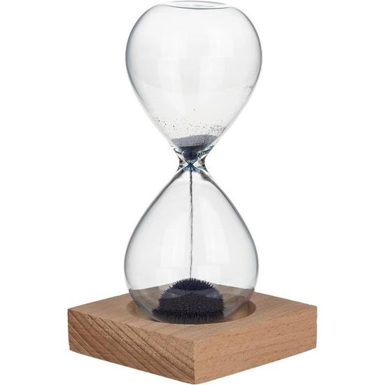 Sablier Magnétique Avec Sable De Fer Coloré Et Socle En Bois Élégant ...