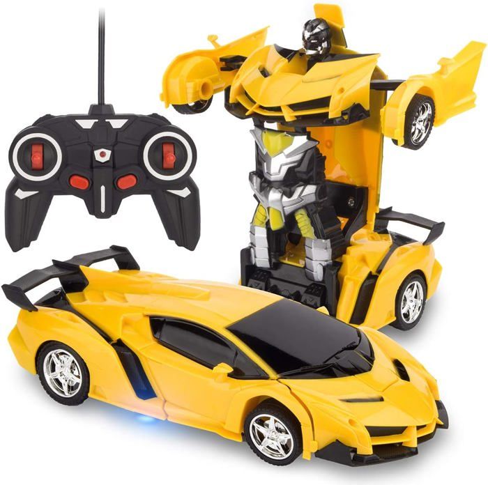 Télécommande Transforme Voiture, Robot Rc Rechargeable À 360 Degrés Rotatif Acrobatie 1:18 ...