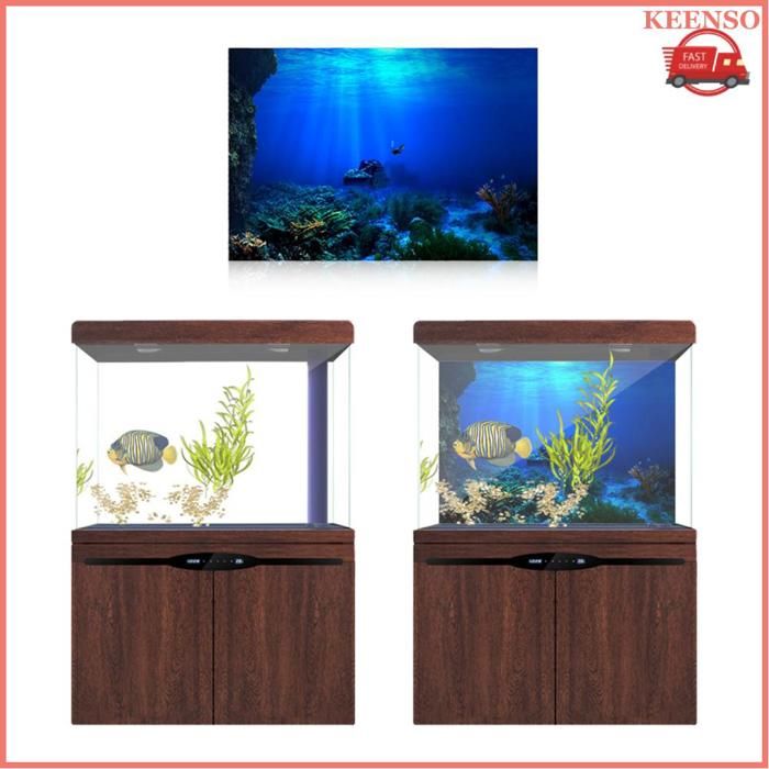KEENSO Affiche pour aquarium Adhesive Seaworld Background Poster For ...