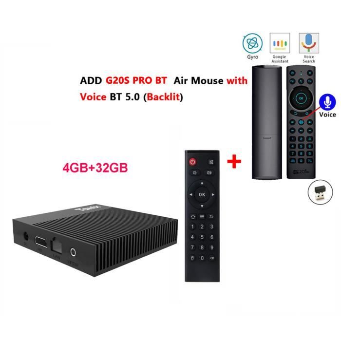 4 Go32 Go G20S Pro BT - boîtier Smart TV Android 11, Amlogic S905X4, 2 ...