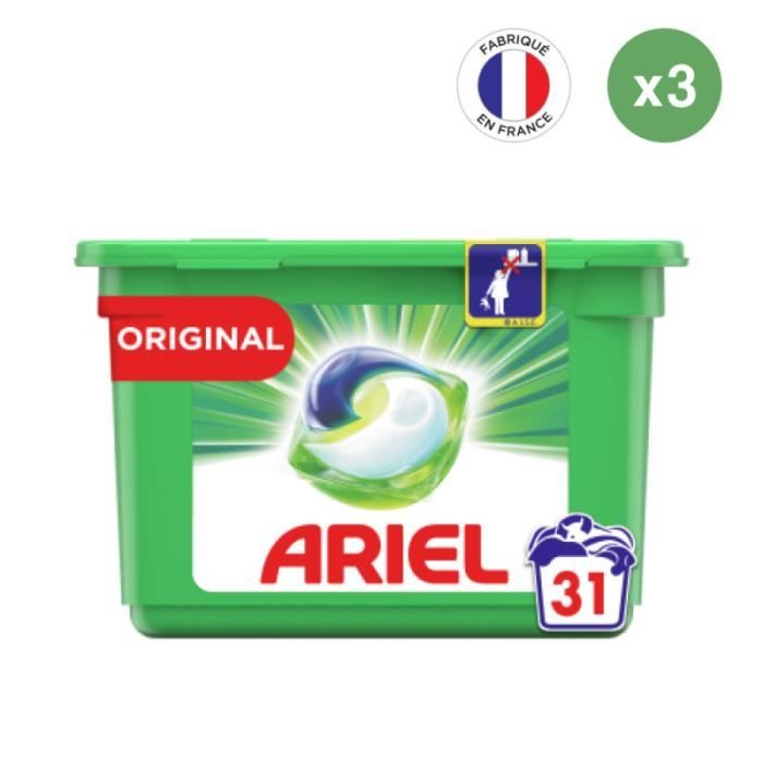 3x31 Pods Original, Lessive En Capsules Ariel - Cdiscount Electroménager