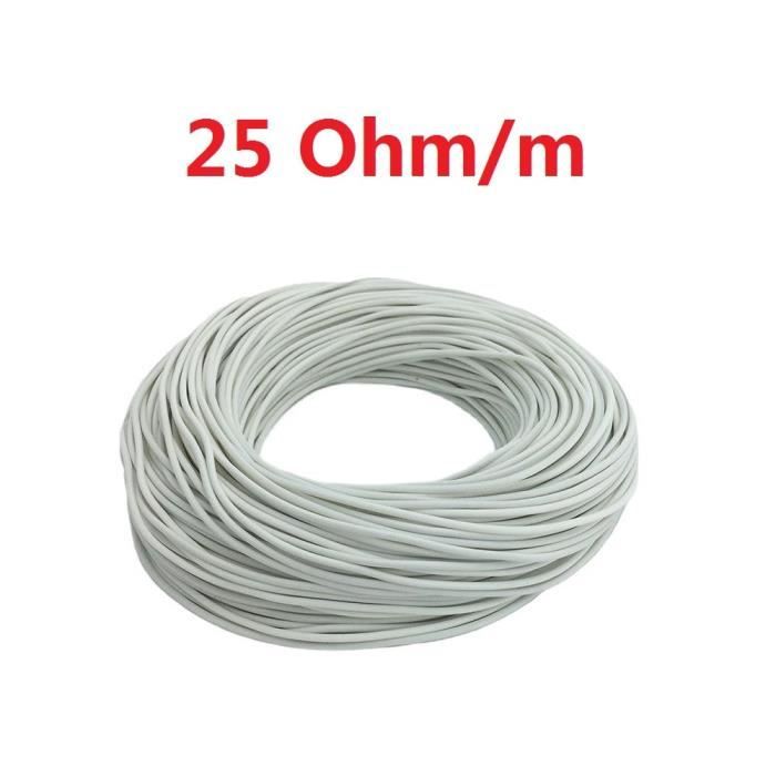 Câble-fil,Fil chauffant en caoutchouc de Silicone de toutes tailles 5V ...