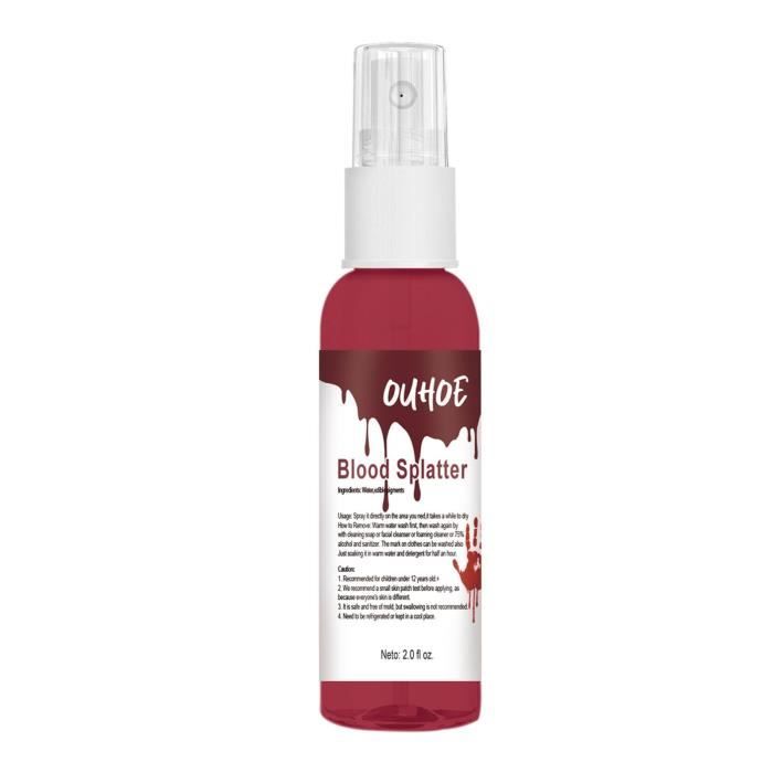Type A-Faux Spray de sang réaliste pour Halloween, maquillage rouge ...