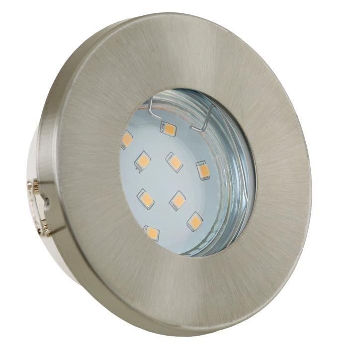 B.K.Licht spots LED à encastrer salle de bain - Amari • lot de 3 / lot de 6 • ampoules LED 3W ...