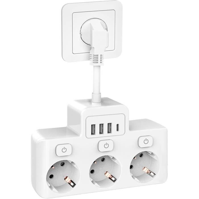 Multiprise Usb C, Multiprise Avec Interrupteur Individuel, Multiprise ...