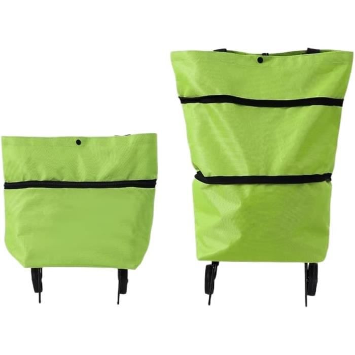 Sac À Roulettes Pliable, Sacs D'Épicerie Réutilisables Avec Roues ...
