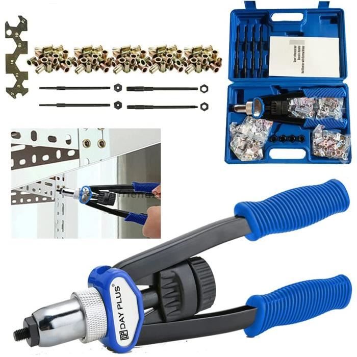Pince à riveter Kit de pince à écrous à riveter, y compris 150 écrous à ...