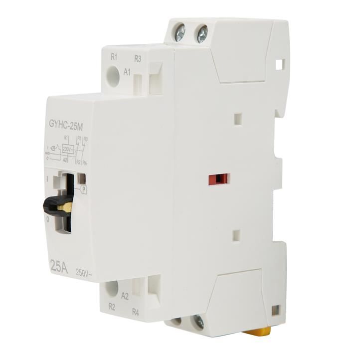 EJ.life contacteur AC Rail DIN Contacteur AC domestique sur Rail DIN 2P 25A 220V 50Hz avec ...