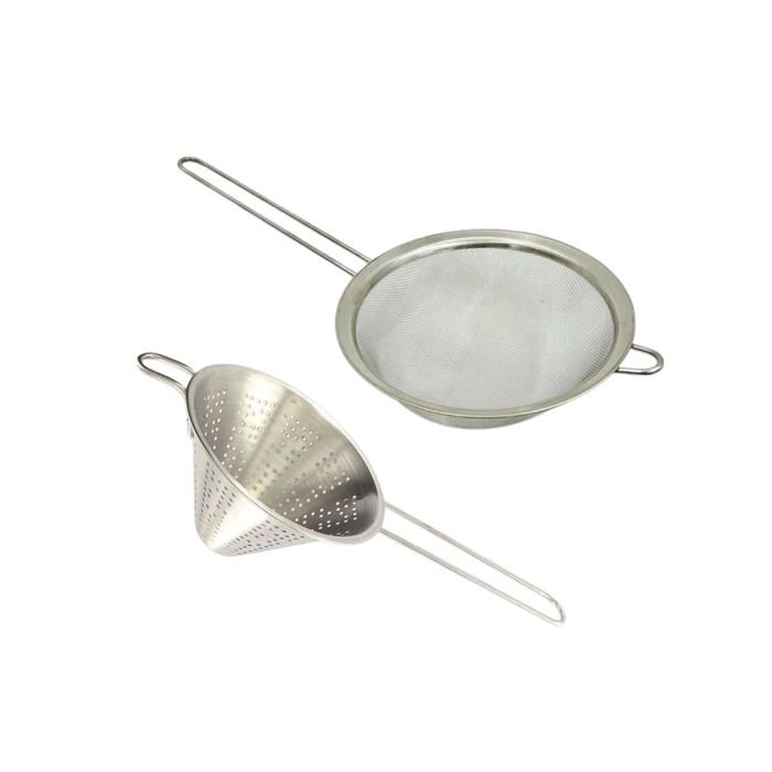 Duo Passoire tamis 19 cm et Chinois conique 30 cm Fackelmann Basic ...
