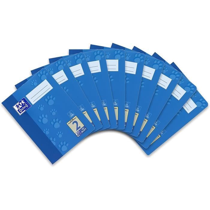 Oxford 100050376 Lot de 10 cahiers d'école A5 Linéature 2 en papier ...